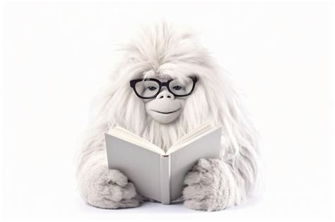 Premium Ai Image A Yeti Reading A Book