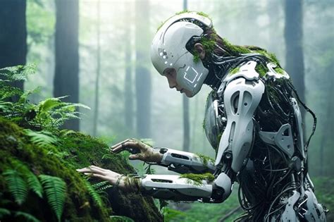 Premium Photo Artificial Intelligence Technology With Nature Generative Ai