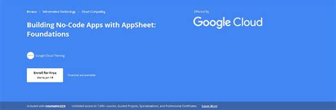 Building No Code Apps With AppSheet Foundations