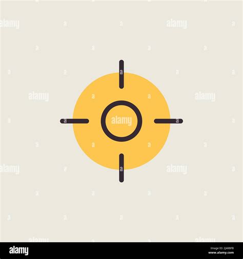 Crosshairs Target Destination Vector Isolated Icon Navigation Sign Graph Symbol For Travel And