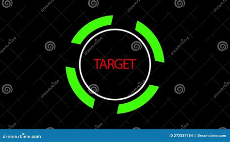 greem circle user interface on black background target searching and
