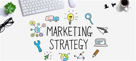 Marketing Strategy With A Computer Keyboard Stock Image Image Of