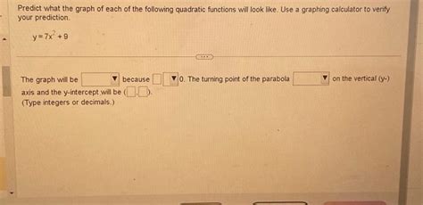 solved predict what the graph of each of the following