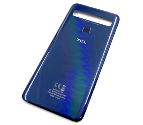 Tapa Trasera Con Huella Para Tcl L T H Azul Oscuro Original