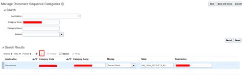 I Cant Delete Lines From The Manage Document Sequence Categories Setup