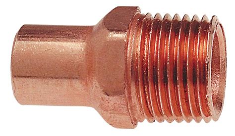 NIBCO Adapter Wrot Copper FTG X MNPT 1 2 In Copper Tube Size For 5 8 In X 1 2 In Tube OD