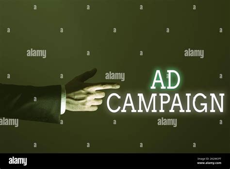 Sign Displaying Ad Campaign Business Concept Promotion Of Specific Product Or Service Through