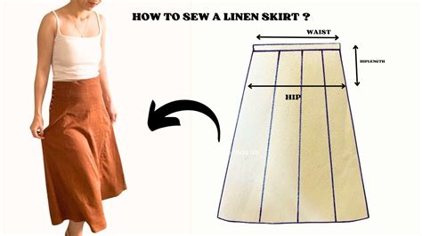 Diy Linen Skirthow To Sew A Skirt With Buttonsfor Beginners Youtube