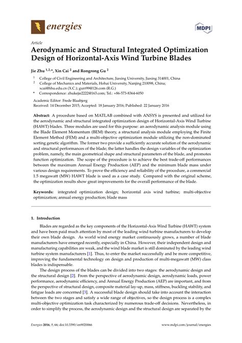 Pdf Aerodynamic And Structural Integrated Optimization Design Of