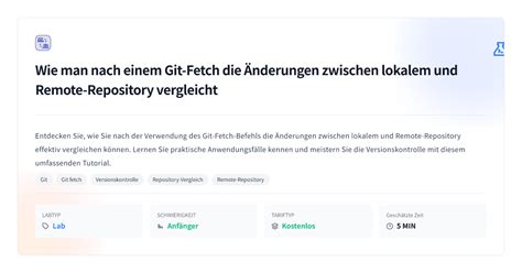 wie man nach einem git fetch die Änderungen zwischen lokalem und remote