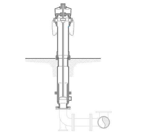 Section Of A Dry Barrel Hydrant Dwg Cad Block Free Download