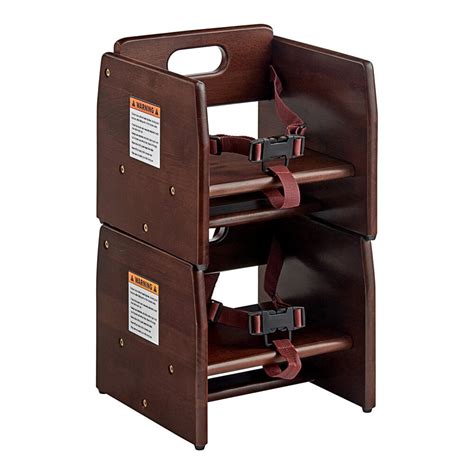 Unassembled Wooden Booster Seat With Dark Brown Finish