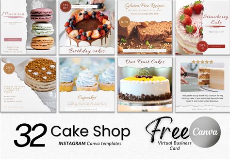 30 Cake Instagram Canva Templates Creative Market