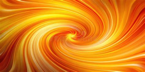Abstract Swirling Orange And Yellow Energy Vortex Design Generative Ai Stock Illustration