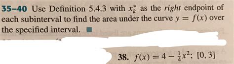 solved 35 40 use definition 5 4 3 with xx as the right