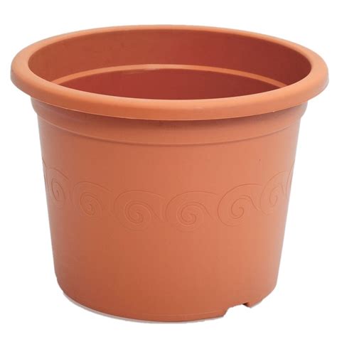 Vaso Redondo Plastica 17 Cm Cor Terracota Garden Seeds Market