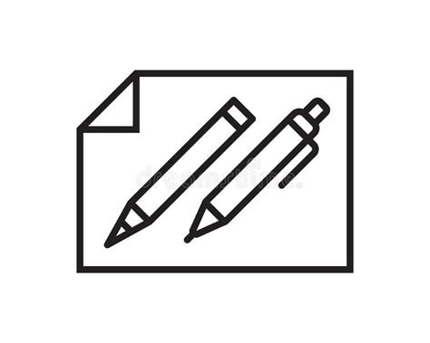 Note Icon Vector Sign Paper Message Or Document Page Stock Vector Illustration Of Information