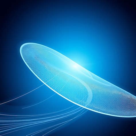 Abstract Blue Futuristic Digital Network Technology Premium Ai Generated Image