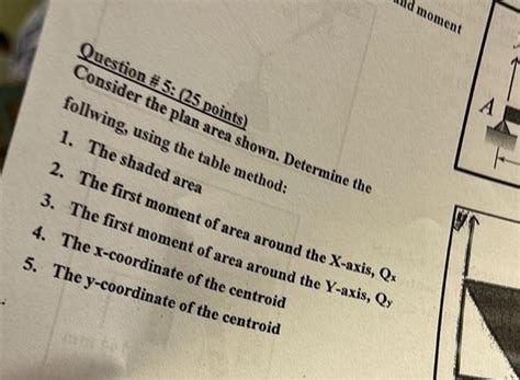 Question 5 25 Points Consider The Plan Area