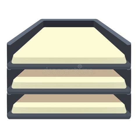 Cabinet Paper Tray Icon Cartoon Vector Letter Inbox Stock Vector
