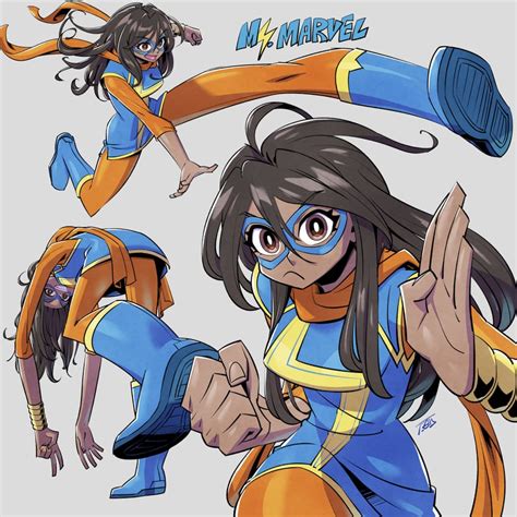 Ms Marvel And Kamala Khan Marvel Drawn By Sunafuki Tabito Danbooru