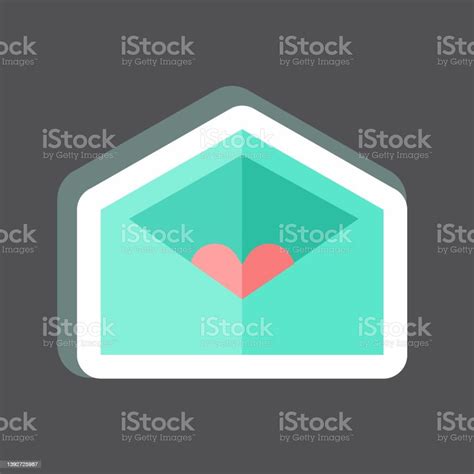 스티커 엔벨롭 결혼식 상징을 위해 적당한 편집 가능한 간단한 디자인 디자인 템플릿 벡터 간단한 기호 그림 가상현실에 대한 스톡