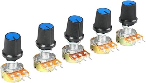 Jmorco 50 Sets Wh148 1k 10k 20k 50k 100k 500k Ohm 15mm 3 Pin Linear Taper Rotary