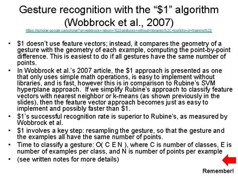 Gesture Input And Gesture Recognition Algorithms A Few