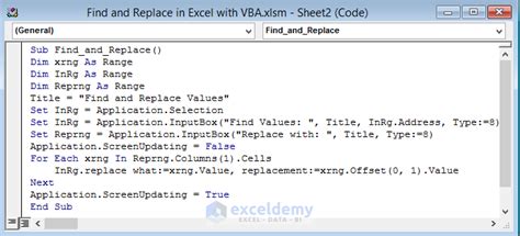 How To Find And Replace Multiple Values In Excel With Vba 3 Examples
