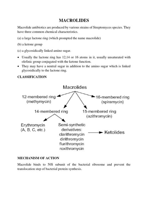 Macrolides Pdf Bacteria Organic Chemistry