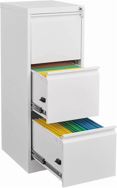 Cuisinsmart 3 Drawer File Cabinet With Lock Garage Vertical File Cabinets For Home Office Living