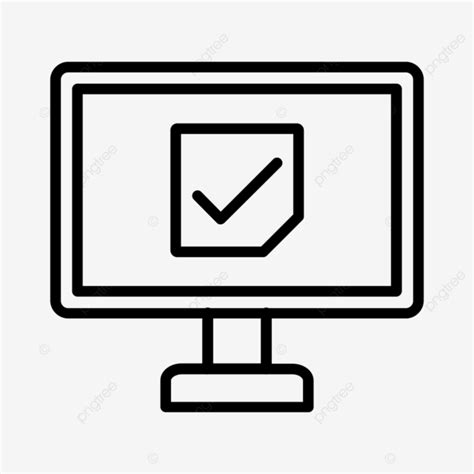 Tick Mark Line Icon Vector Checkmark Circle Yes Png And Vector With