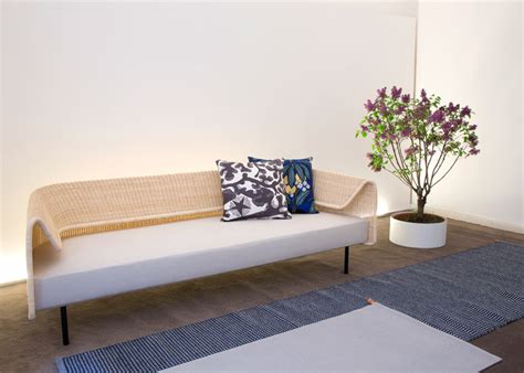 Rattan Backrest Curves Around Hiroomi Taharas Wrap Sofa