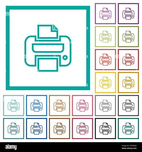 Print Flat Color Icons With Quadrant Frames On White Background Stock Vector Image And Art Alamy