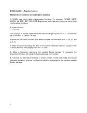 ExcelLab Practiceinclass Docx EXCEL LAB Practice In Class Mathematical Functions And