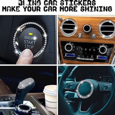 4mm Diy 자기 접착 반짝 이는 크리스탈 스티커 자동차 장식 스티커 흰색