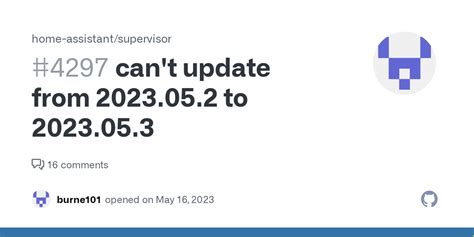 Cant Update From 2023052 To 2023053 · Issue 4297 · Home Assistantsupervisor · Github