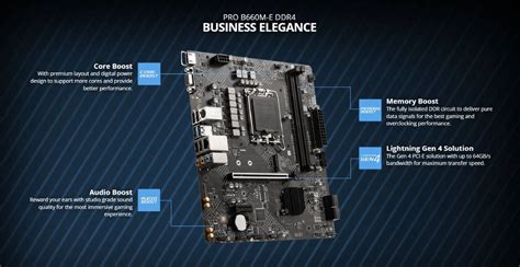 เมนบอรด MSI Mainboard PRO B660M E DDR4 LGA 1700 by Banana IT Lazada co th