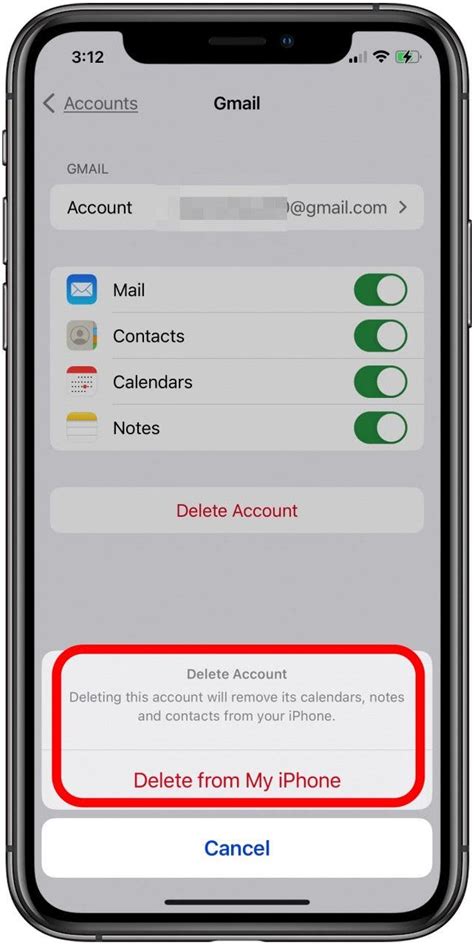 Quickly Delete An Email Account From Your Iphone