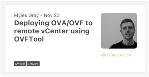 Deploying Ovaovf To Remote Vcenter Using Ovftool Blah Cloud
