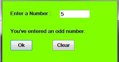 Free Programming Source Codes And Computer Programming Tutorials Odd And Even Number Checker In