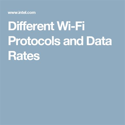 Wi Fi Protocols And Data Rates Explained Wi Fi Protocols And Data Rates Explained