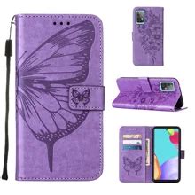Wholesale Imprint Butterfly Flower Pattern Wallet Stand Leather Case