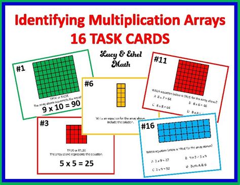 Multiplication Arrays Task Cards Easy Prep For Partners Small Groups
