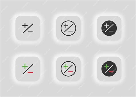 Premium Vector Plus Minus Icon Positive And Negative Illustration Symbol Calculator Vector