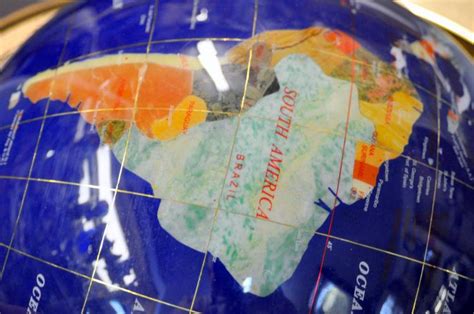 Sold Price Gemstone Globe Brass Base July 5 0116 700 Pm Edt