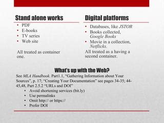 MLA 8th Edition Presentation PPT
