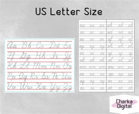 Printable Cursive Alphabet Tracing Bundle How To Connect Cursive Letters Cursive Writing