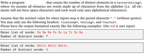Solved Write A Program That Counts The Number Of Distinct Chegg