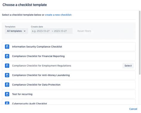 how to embed a checklist template in a confluence page template and generate new checklists each